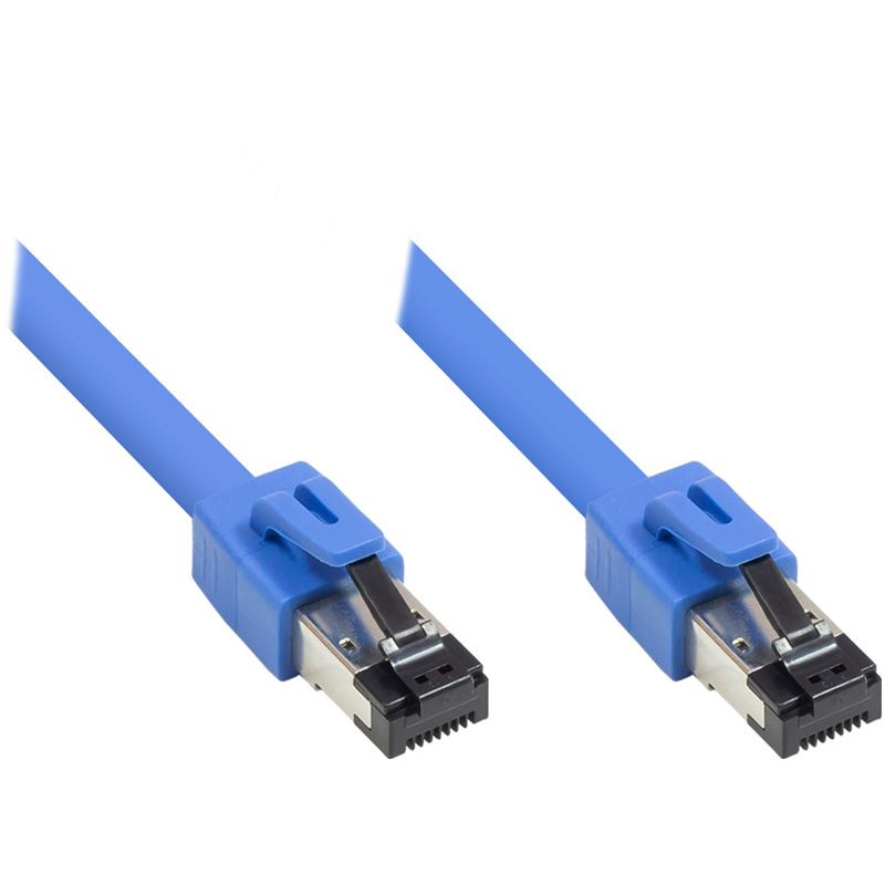 1.00m Good Connections Cat. 8.1 Patchkabel S/FTP PiMF 2000MHz RJ45 Stecker auf RJ45 Stecker Blau