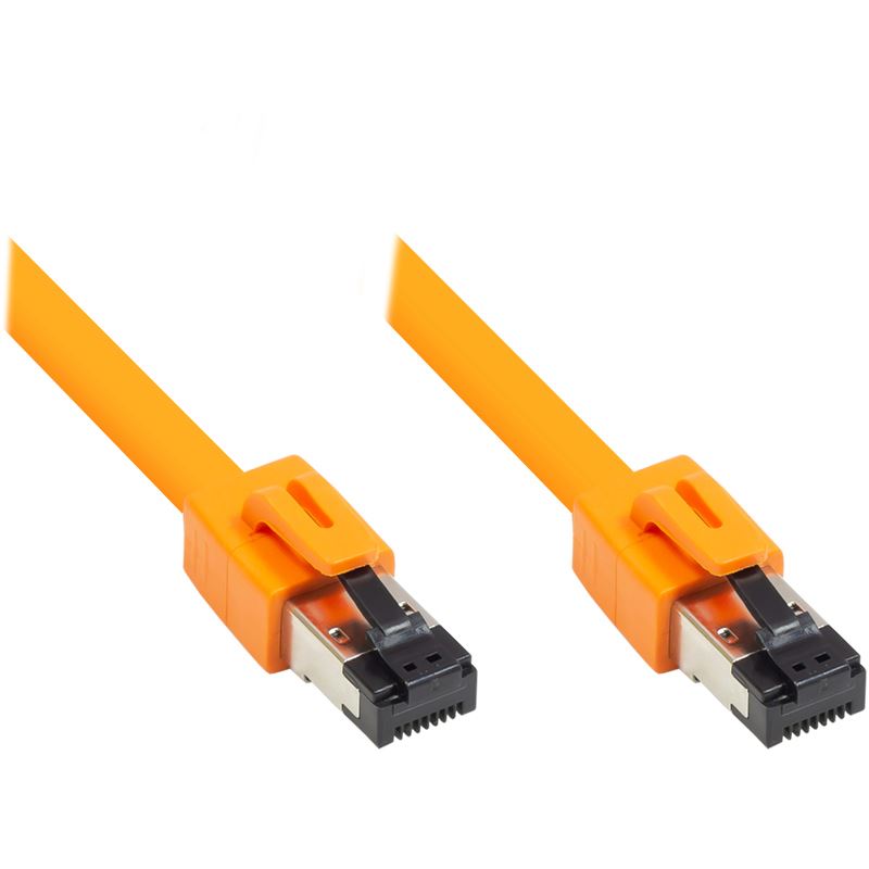 2.00m Good Connections Cat. 8.1 Patchkabel S/FTP PiMF 2000MHz RJ45 Stecker auf RJ45 Stecker Orange