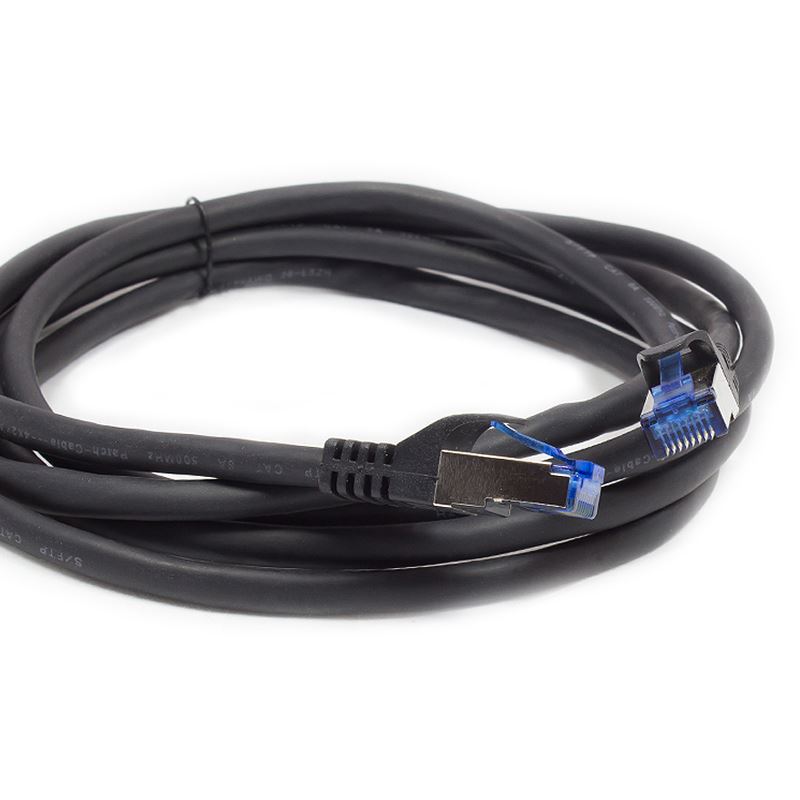 0.15m Good Connections Cat. 6a Patchkabel S/FTP PiMF 500MHz RJ45 Stecker auf RJ45 Stecker Schwarz