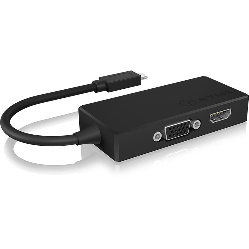 ICY BOX Adapter 2in1 Video Adapter USB-C -> 1x VGA/HDMI - USB ...