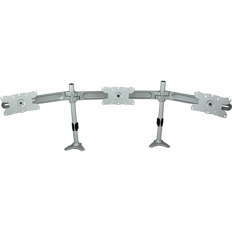 Icy Box Monitor Arm IcyBox 3 Monitore bis zu 30"/10kg neig&schw silber ...