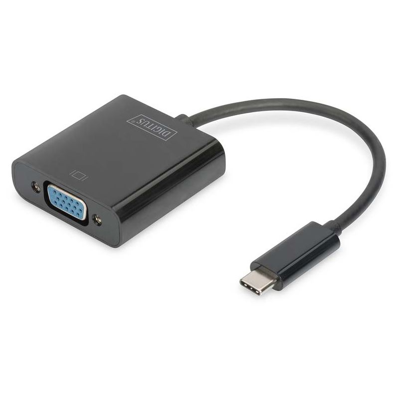 Digitus Adapter USB3.0/C -> VGA 19.5cm schwarz - USB | Mindfactory.de