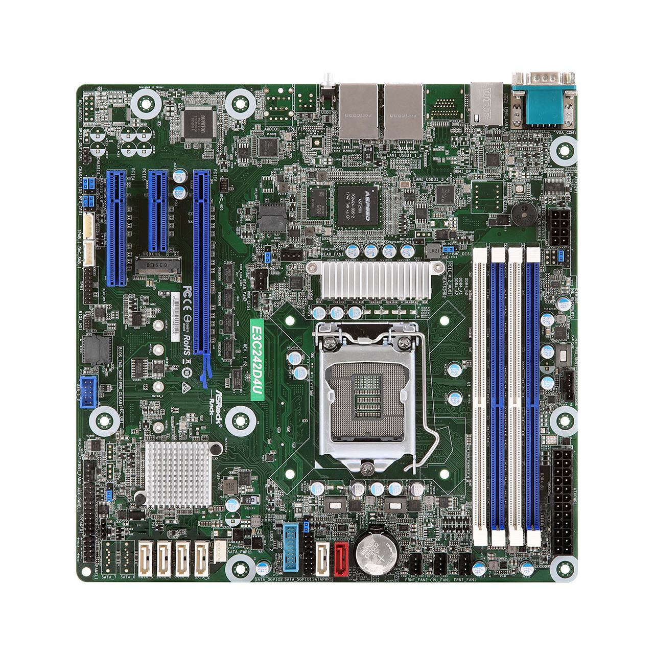 ASRock E3C242D4U Intel C242 So.1151 Dual Channel DDR4 mATX Retail ...