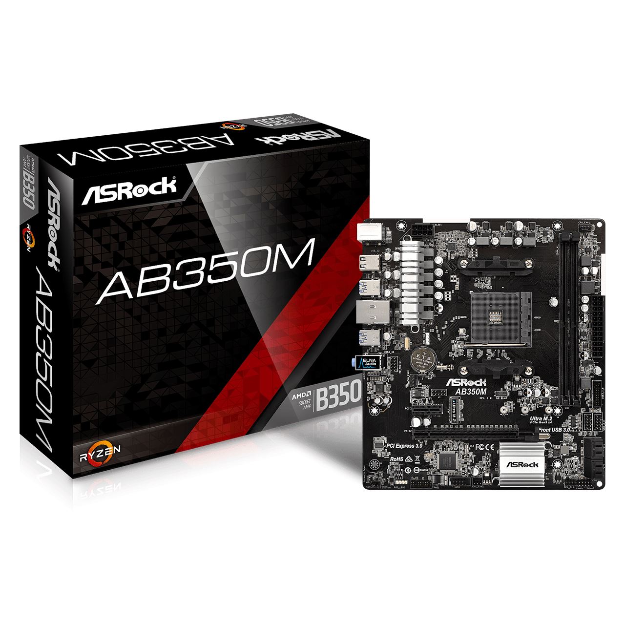 ASRock AB350M AMD B350 So.AM4 Dual Channel DDR4 mATX Bulk Artikel ...