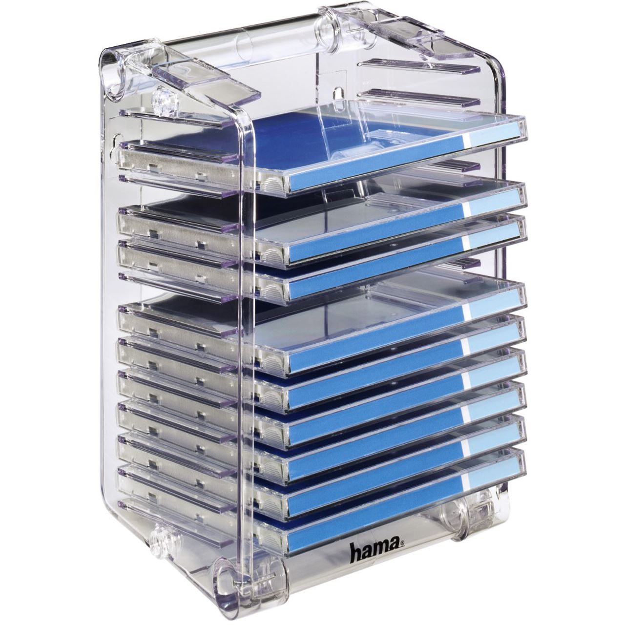 Hama CD-Rack/Stack 12 transparent Tischständer für Archivierung ...