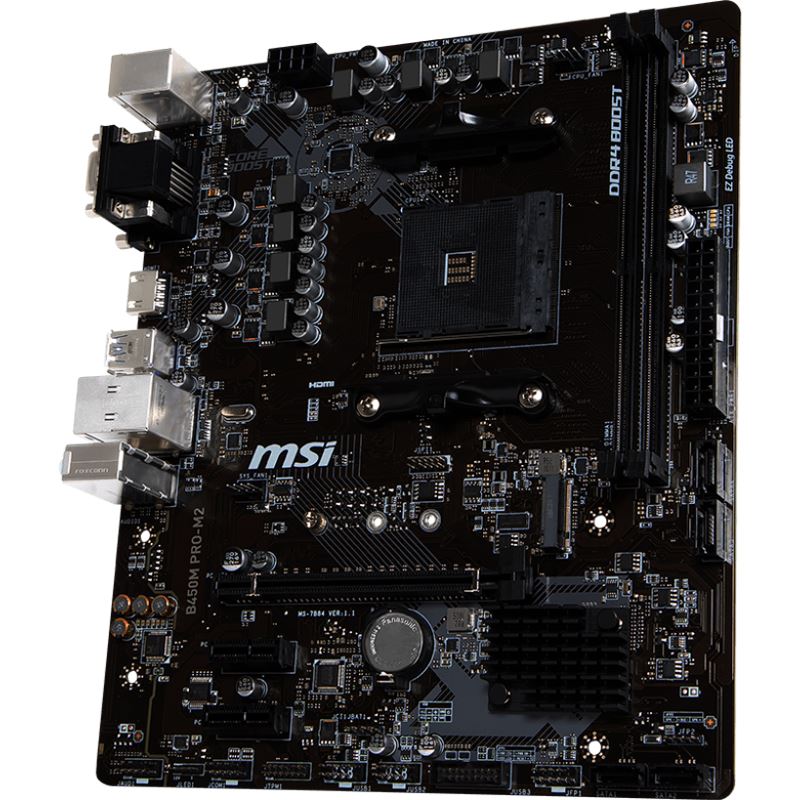MSI B450M PRO-M2 AMD B450 So.AM4 Dual Channel DDR4 mATX, Bulk-Artikel ...