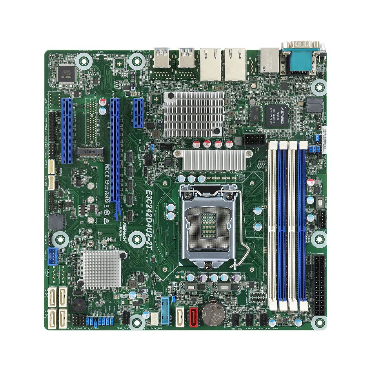 ASRock E3C242D4U2-2T Intel C242 So.1151 Dual Channel DDR4 mATX Retail ...