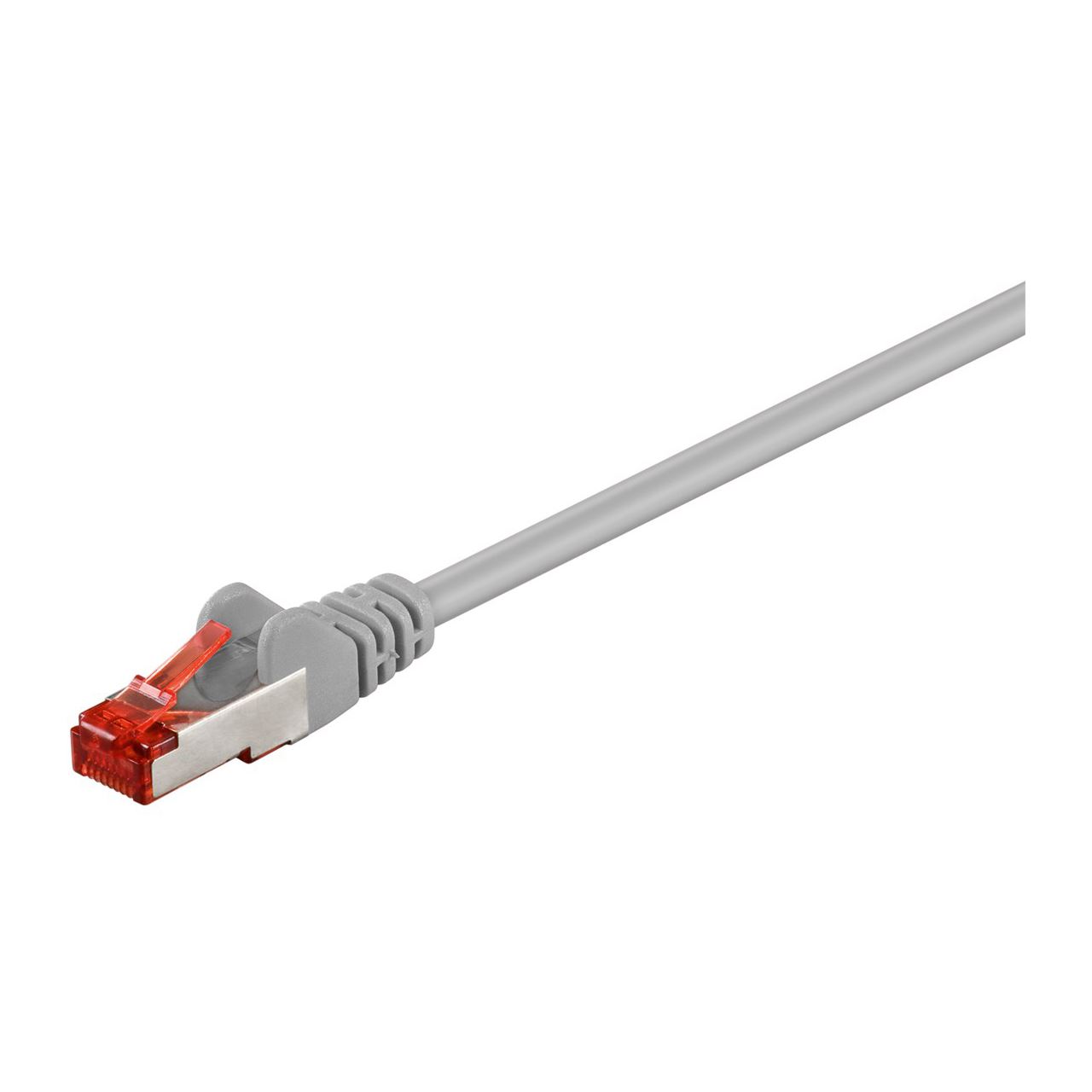 (€2,45*/1m) 2.00m goobay Cat. 6 Patchkabel S/FTP RJ45 Stecker auf RJ45 Stecker Grau CCA - Cat.