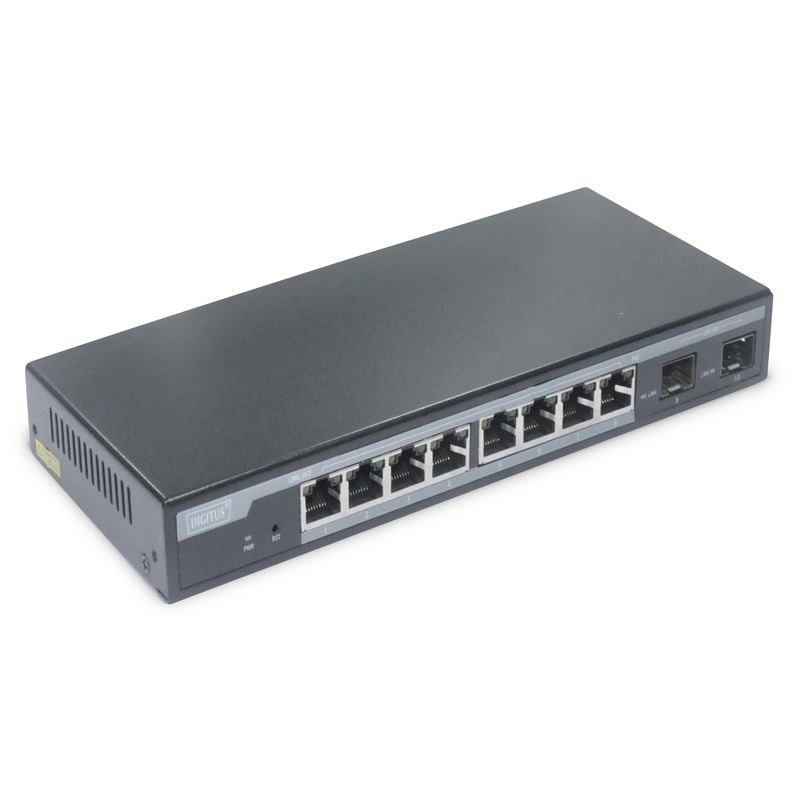 Digitus Switch 8-Port L2-Managed Gigabit PoE 2xSFP 86W - Switch 10 ...