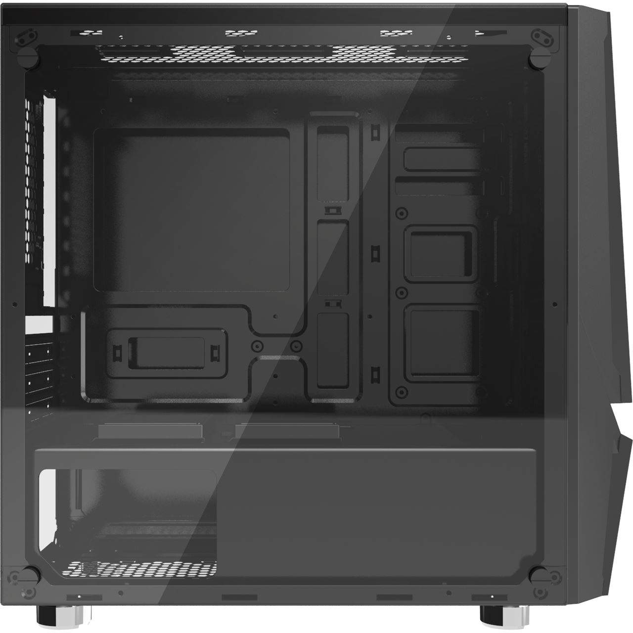 Azza LUMINOUS 110 mit Sichtfenster Mini Tower ohne Netzteil schwarz ...