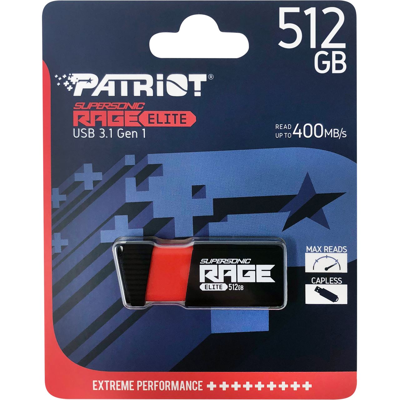 512GB Patriot Pen Drive USB 3.1 Supersonic Rage Elite - 512GB Sticks ...