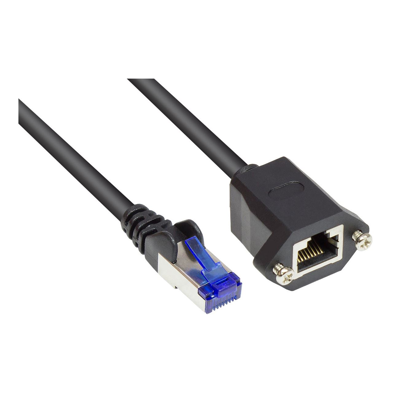 1.00m Good Connections Cat. 6a Patchkabelverlängerung S/FTP RJ45 Stecker auf RJ45 Buchse
