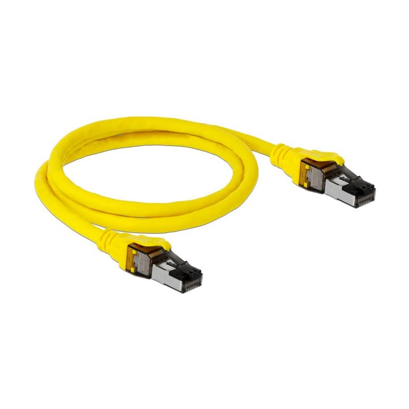 1.00m Delock Cat. 8 Patchkabel S/FTP RJ45 Stecker auf RJ45 Stecker Gelb ...
