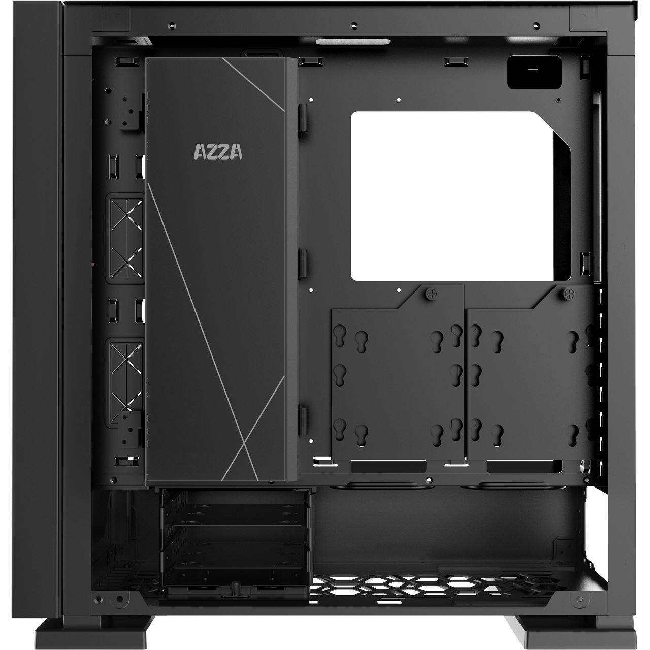 Azza Zircon 7000B Midi Tower ohne Netzteil schwarz - Midi Tower ohne NT ...
