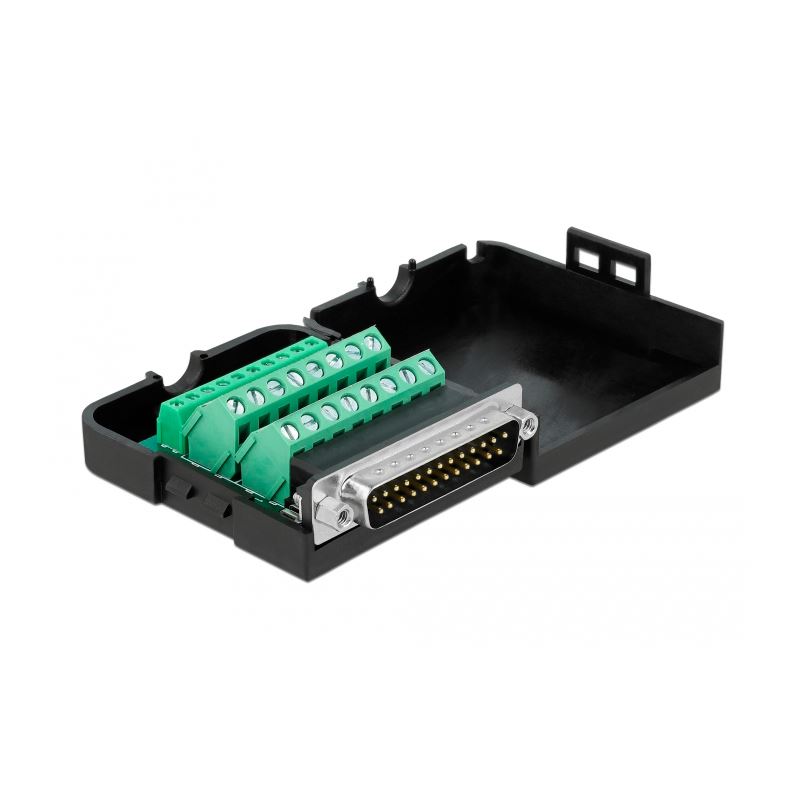 Delock Adapter Parallel DB25 Stecker zu Terminalblock 26 Pin mit ...