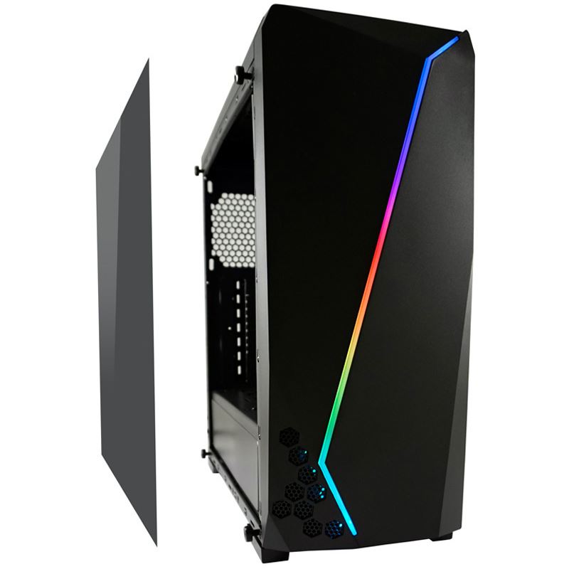 LC-Power Gaming 700B Hexagon Midi Tower ohne Netzteil schwarz - Midi Tower ohne NT | Mindfactory.de