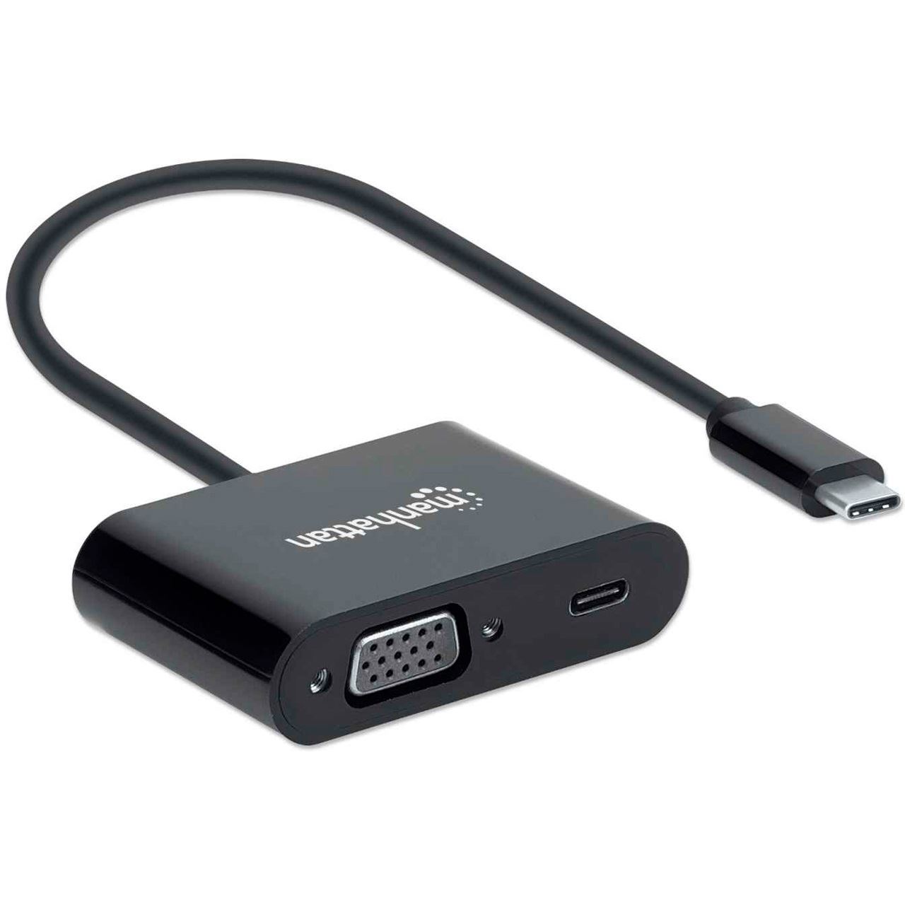 Manhattan USB-C auf VGA-Konverter mit PD-Ladeport - Repeater ...