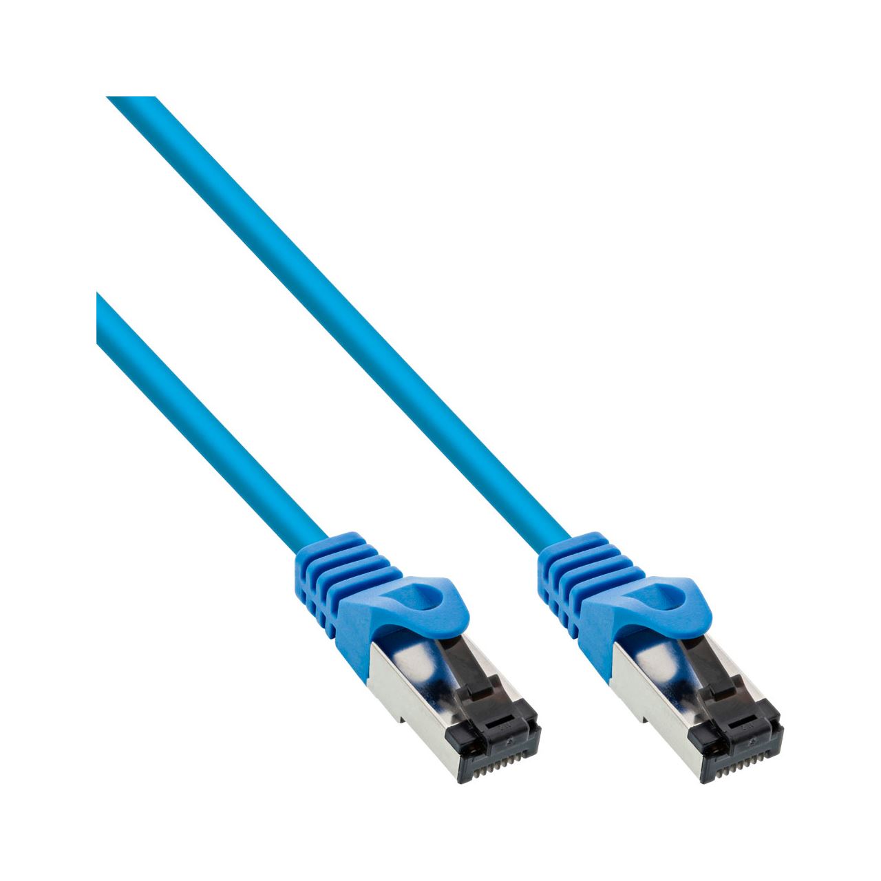 7.50m InLine Cat. 8.1 Patchkabel S/FTP PiMF 2000MHz RJ45 Stecker auf RJ45 Stecker Blau halogenfrei