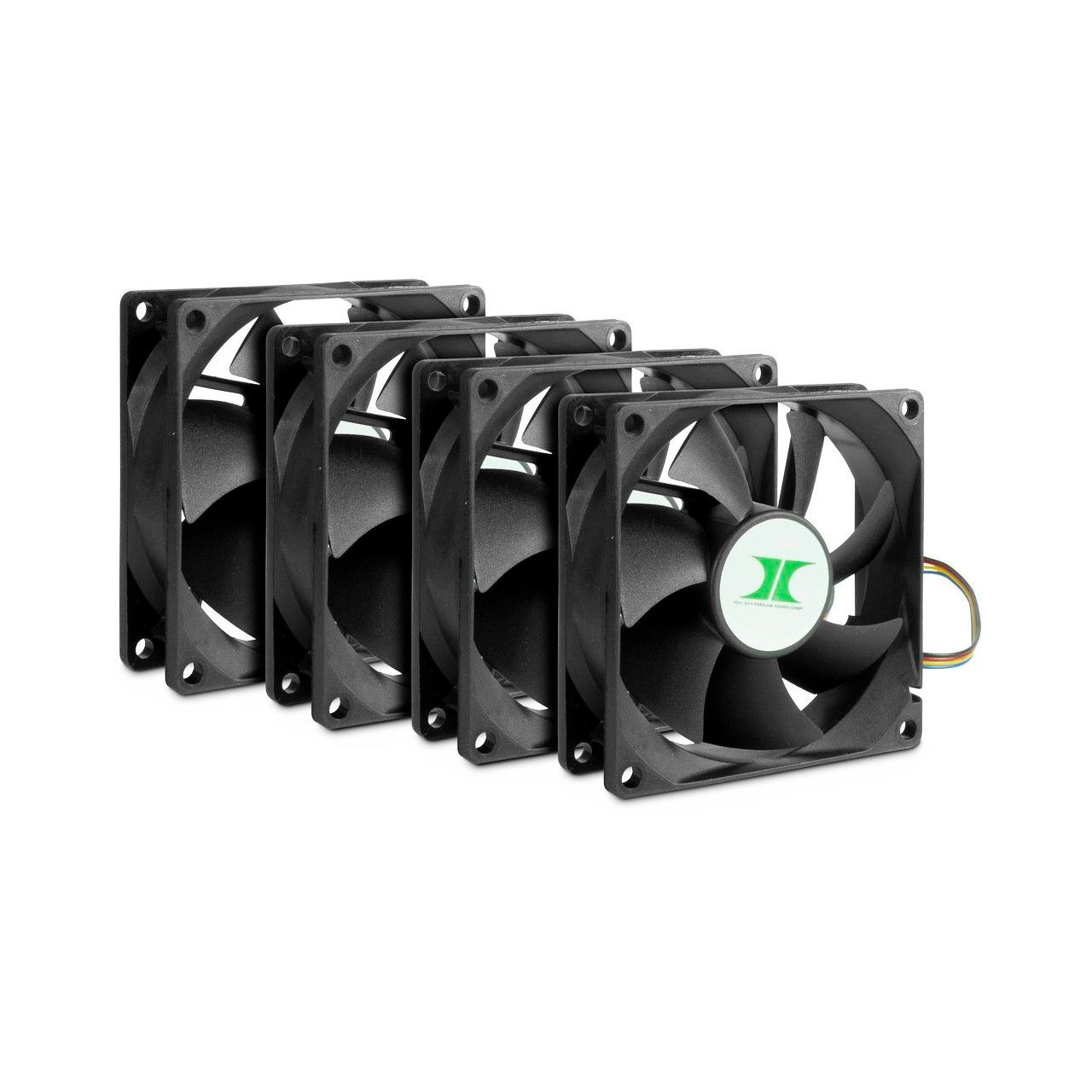 Inter-Tech IPC Fan Set, 4er-Pack 80x80x25mm 1000-2000 U/min 27.2dB(A ...