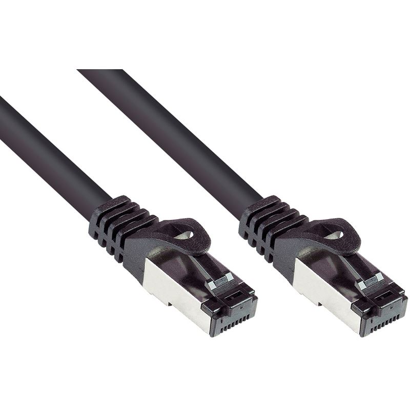 25.00m Good Connections Cat. 6a Patchkabel S/FTP RJ45 Stecker auf RJ45 Stecker Schwarz