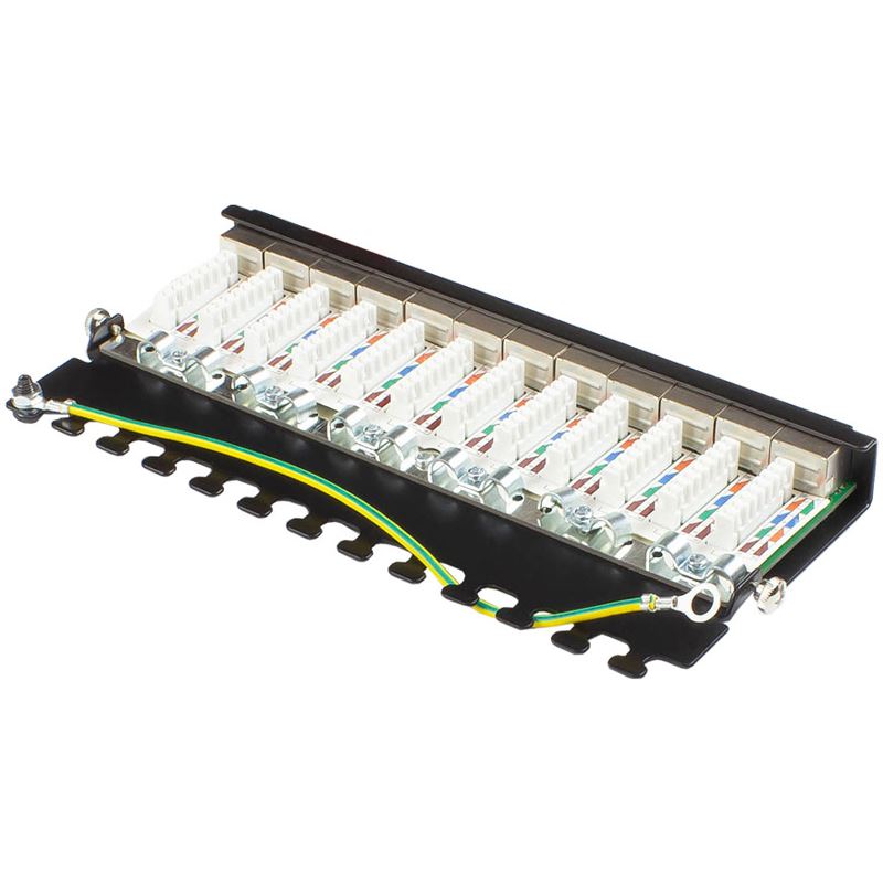 Good Connections Patchpanel Desktop Cat. 6A, 12-Port, 0,5 HE, STP ...