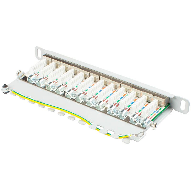 Good Connections Patchpanel 10" Cat. 6A, 12-Port, 0,5 HE, STP geschirmt ...