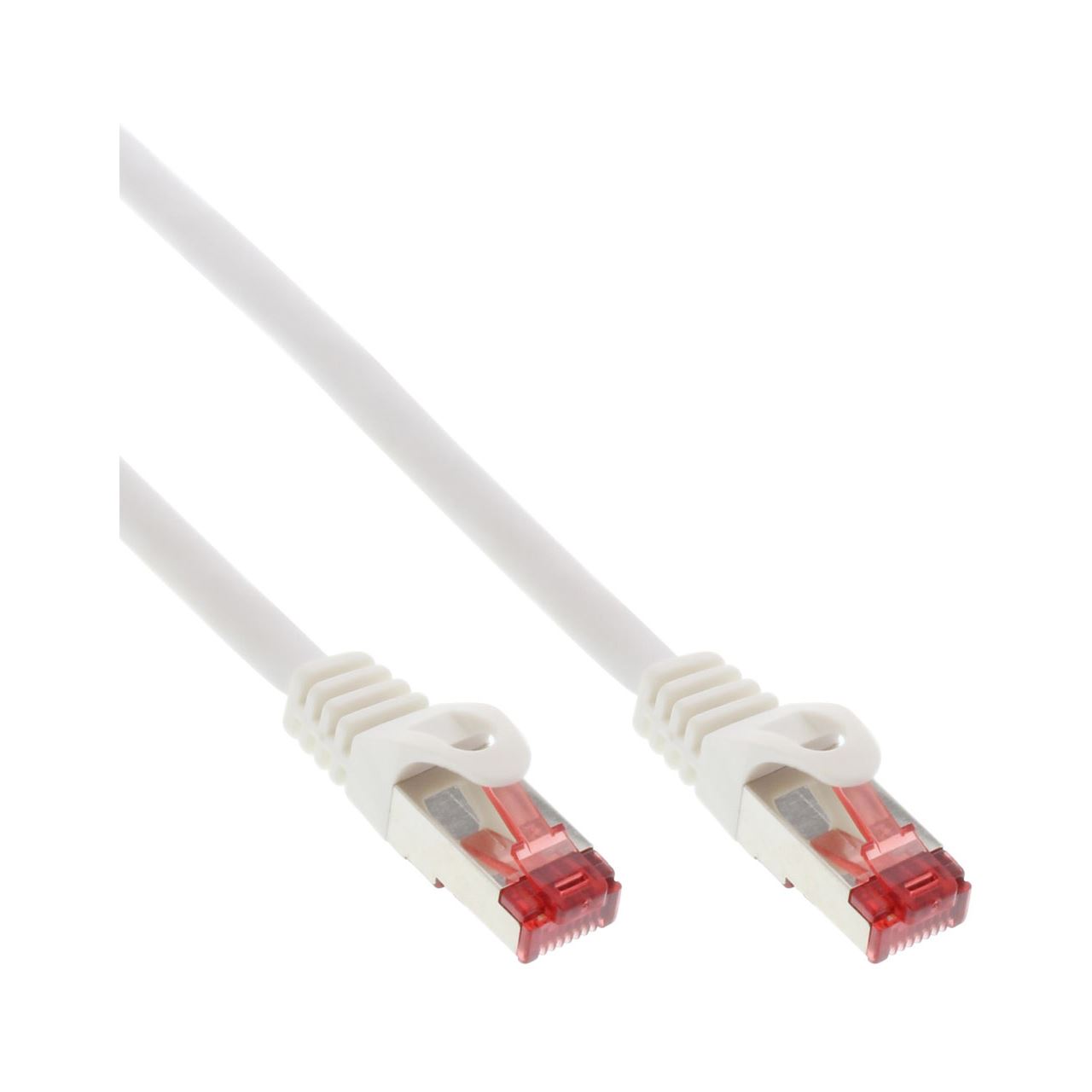 (€30,45*/1m) 2.00m InLine Cat. 6 Patchkabel S/FTP RJ45 Stecker auf RJ45 Stecker Weiß