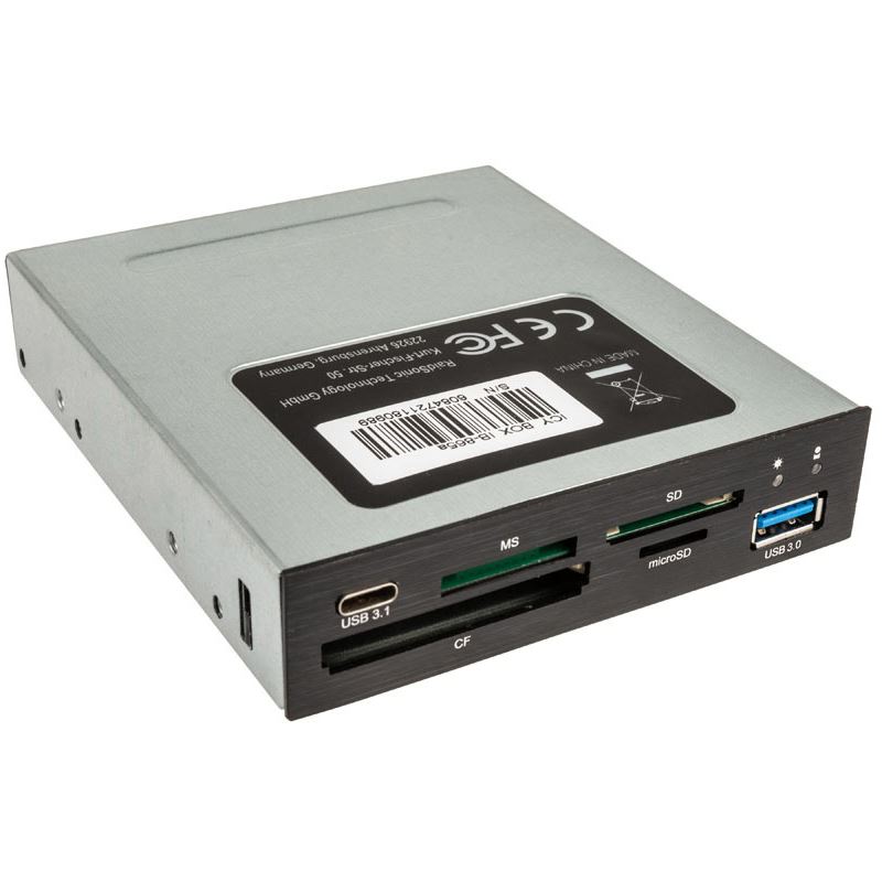 IcyBox MultiReader 3,5" 4xCard 2xUSB 3.0 IB-865a - | Mindfactory.de