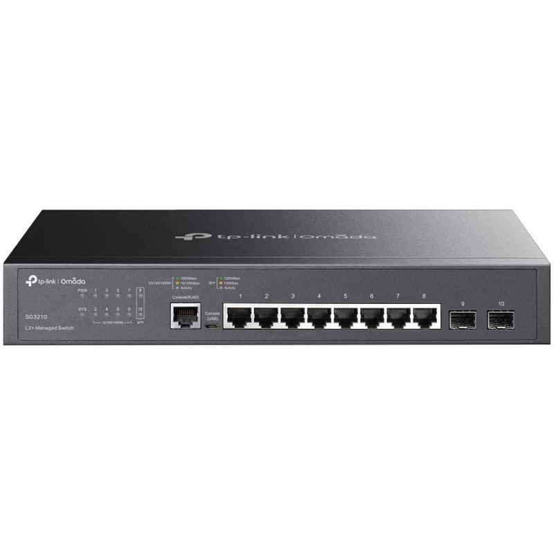 TP-Link TL-SG3210 JetStream 8-Port Gigabit L2+ Managed Omada Switch 8× ...