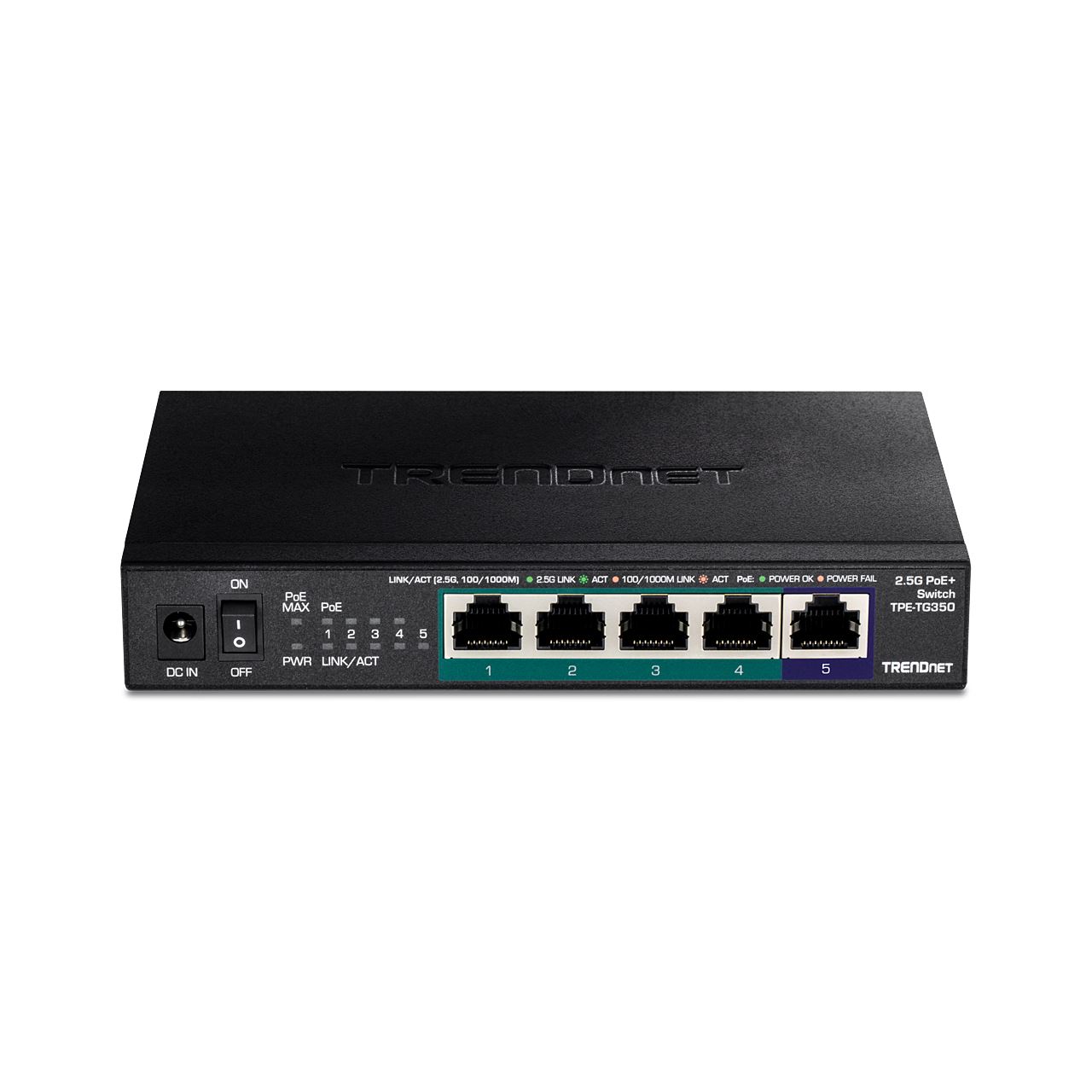 TrendNet 5-Port Gigabit 4PPoE Switch (TPE-TG350) - Switch 10 / 100 ...
