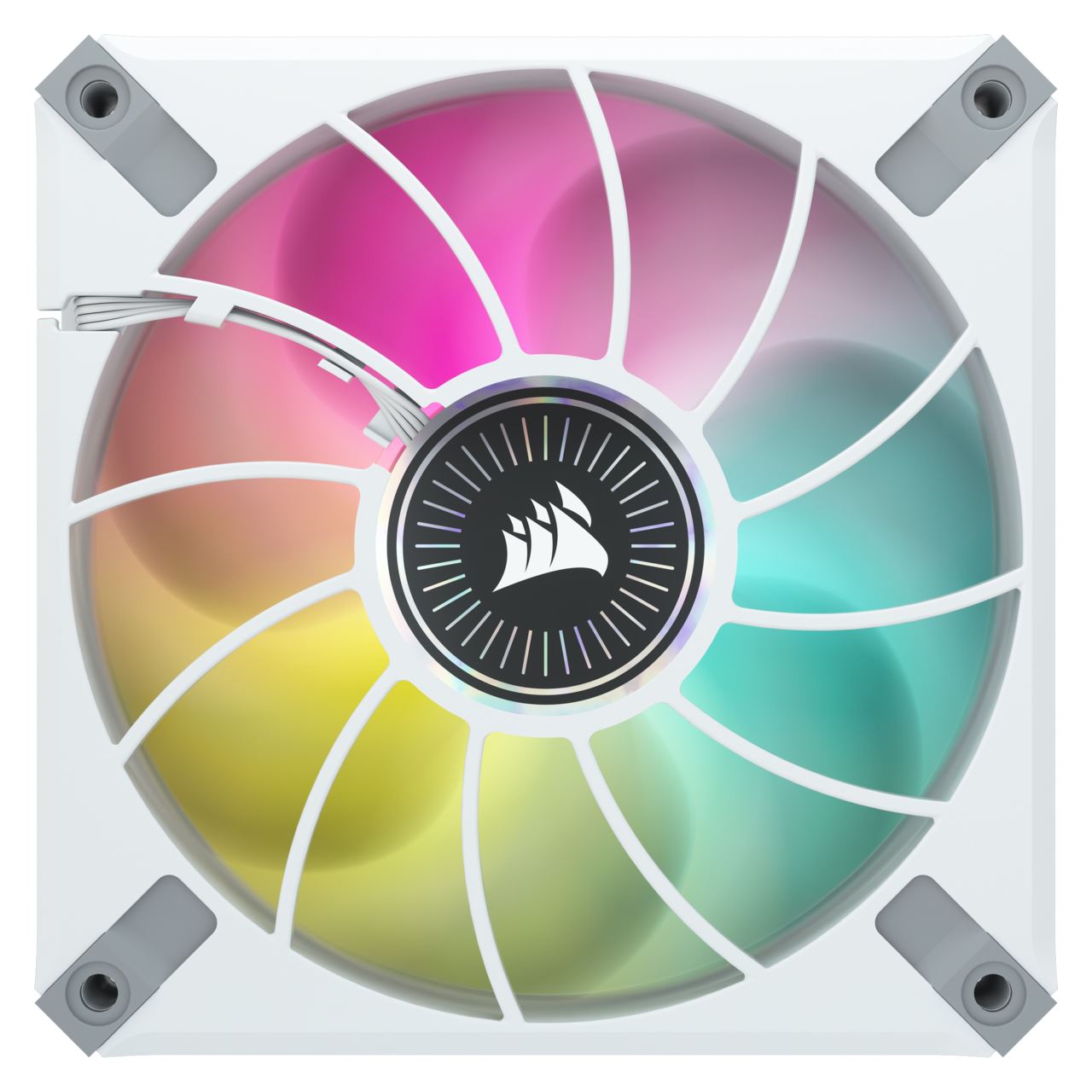 Corsair ML ELITE Series, ML120 RGB ELITE WHITE, 120mm Magnetic ...