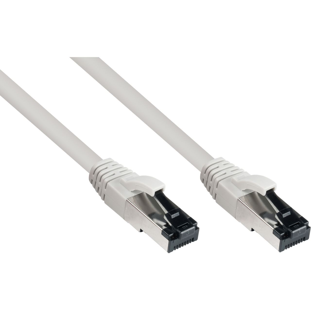 0.25m Good Connections Cat. 8.1 Patchkabel S/FTP RJ45 Stecker auf RJ45 Stecker Grau halogenfrei