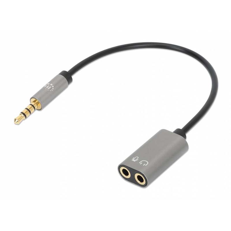 Manhattan Audio Adapterkabel Y-Audiosplitter 3.5mm Klinken-Stecker auf ...