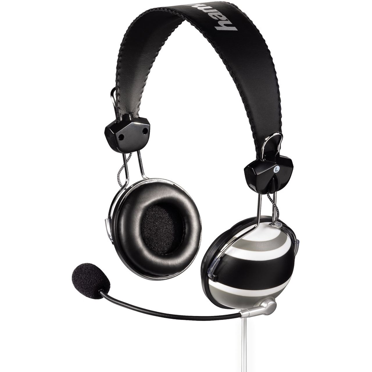 Hama HS-10 Zebra schwarz - Headsets kabelgebunden | Mindfactory.de