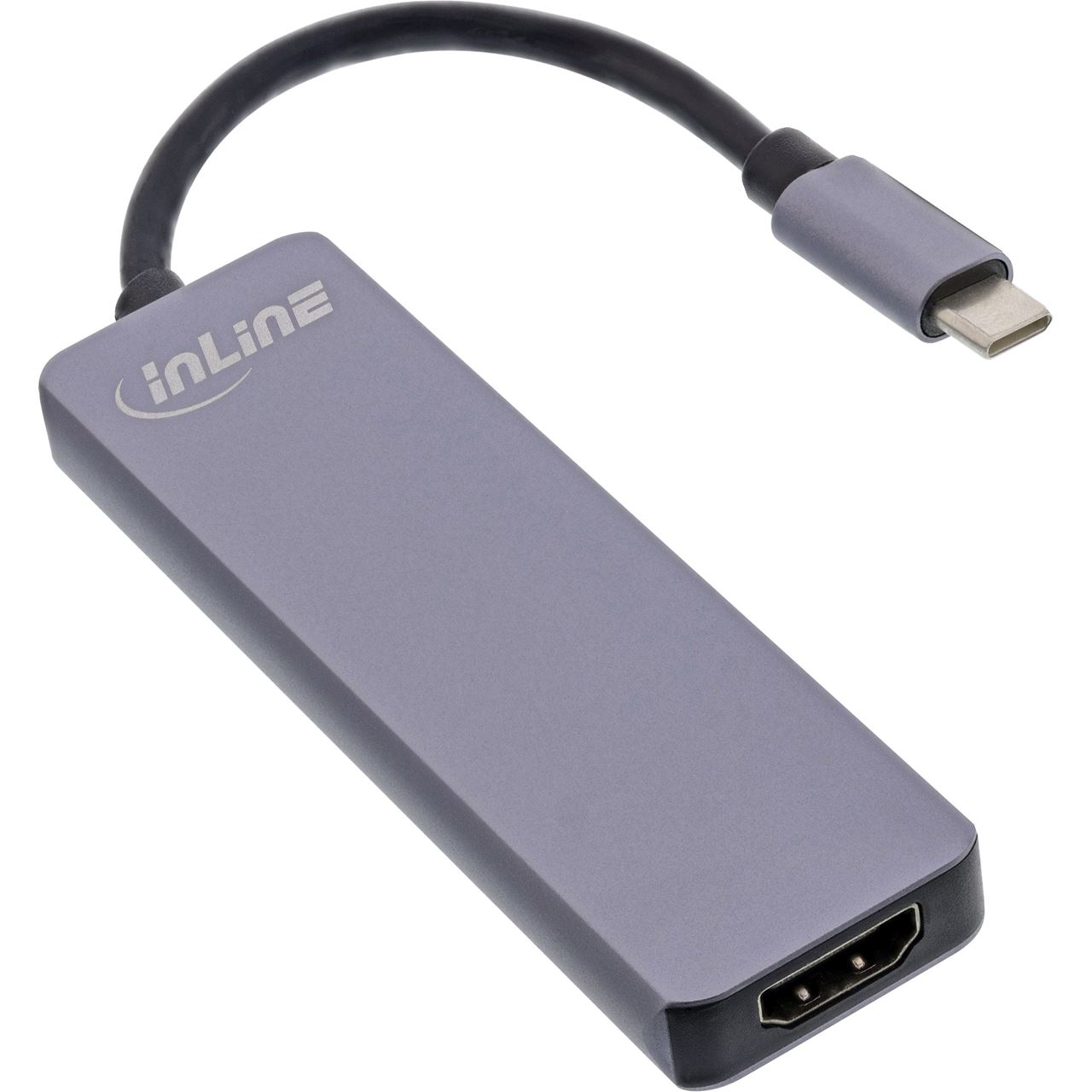 InLine Multifunktions-Hub USB 3.2 Gen.1, 2x USB-A 5Gb/s + HDMI 4K/30Hz ...