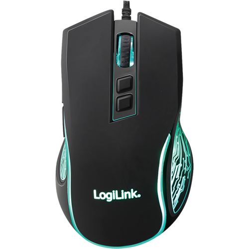 LogiLink Ergonomische USB-Maus, 1200/1800/2400/3600 dpi, schwarz ...