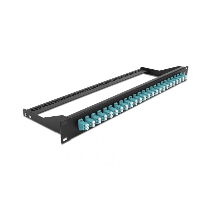 Delock 19" LWL Patchpanel 24 Port LC Duplex aqua - Patchpanel ...