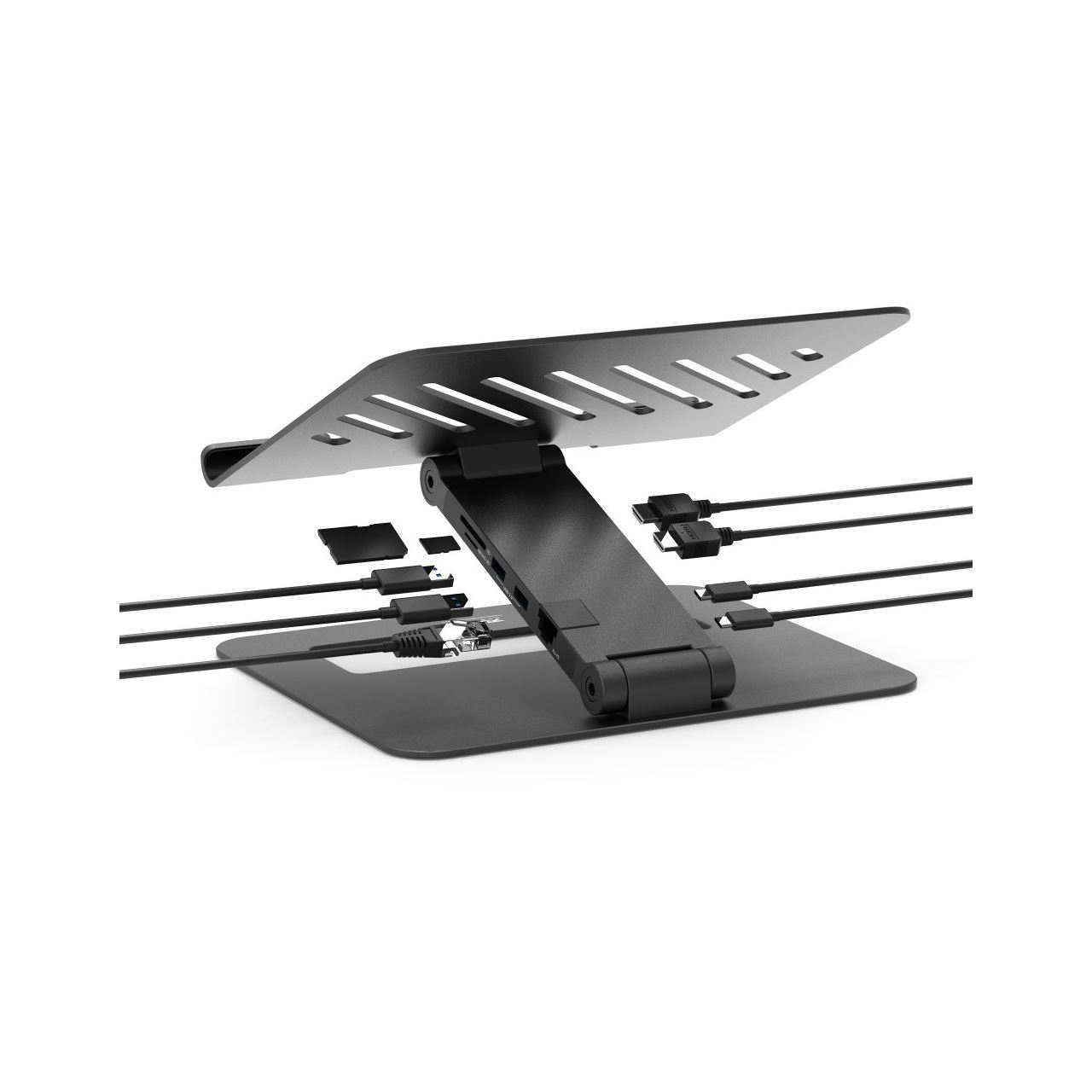 Port ADJUSTABLE STAND - DOCKING TYPE C - 2 x 4K - EU - Docking Stations ...