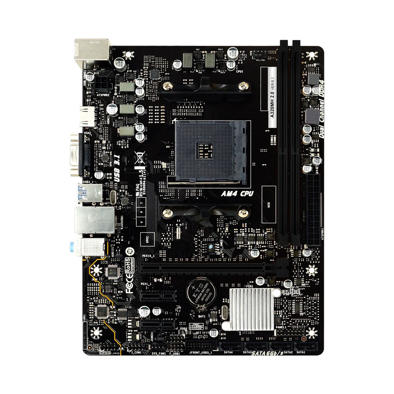 Biostar A320MH 2.0 (A320,AM4,mATX,DDR4,AMD) - AMD Sockel AM4 ...