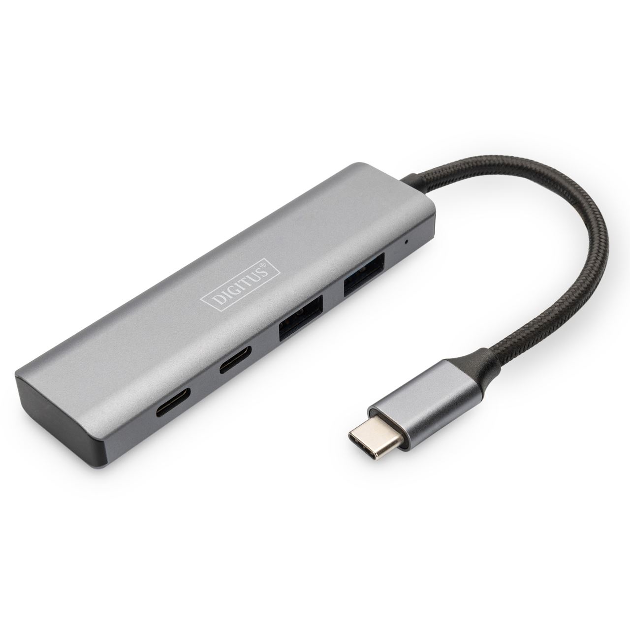 Digitus USB-C-Hub 4-Port 2.1->2xA3.12xC2.1 int.Kabel silber - USB Hubs ...