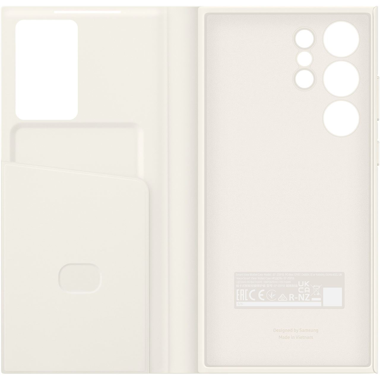 Samsung Galaxy S23 Ultra Smart View Wallet Case Cream - Handytaschen ...
