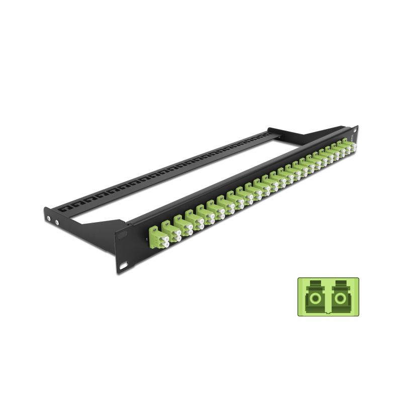Delock 19" LWL Patchpanel 24 Port LC Duplex lindgrün - Patchpanel ...