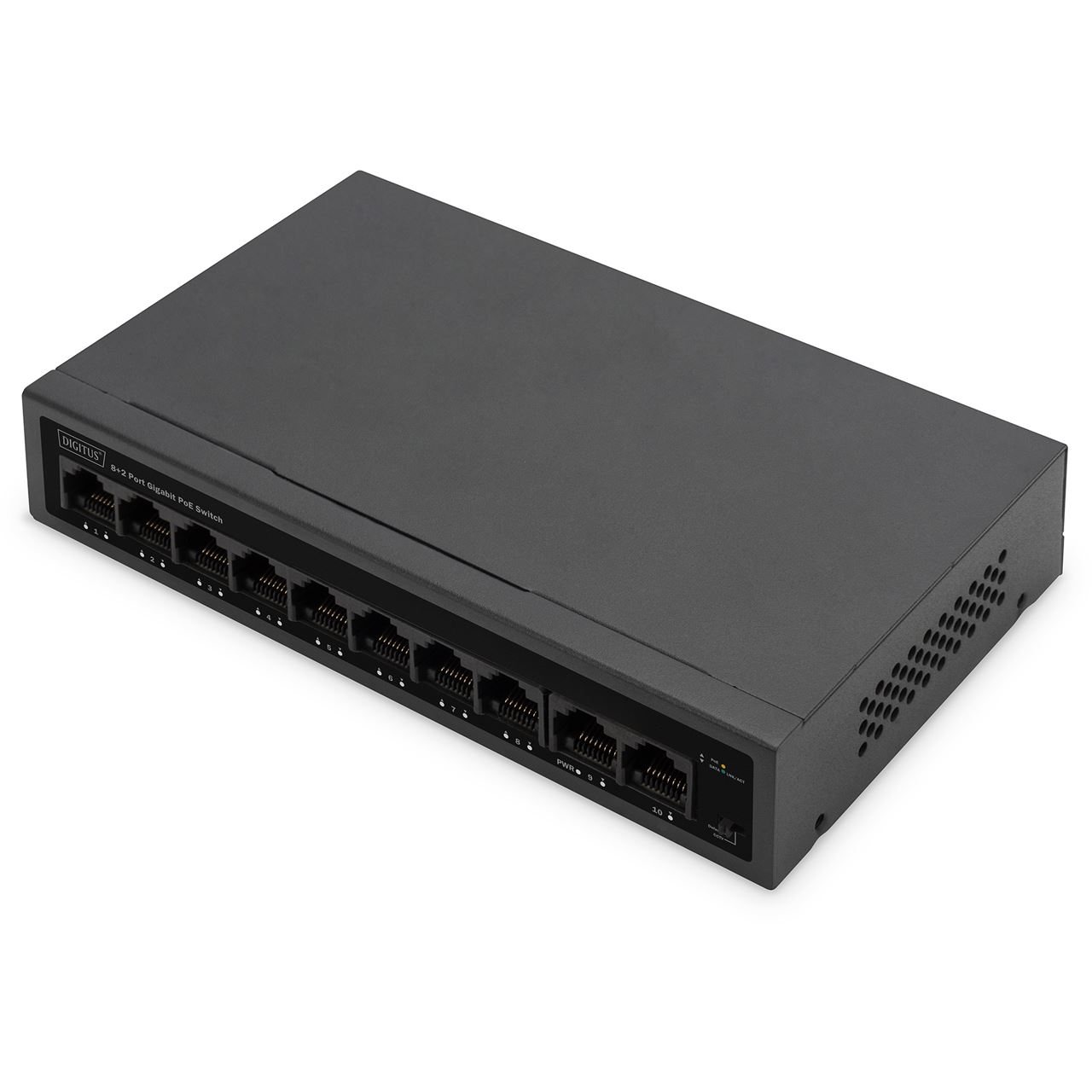Digitus Switch 8+2Port 10/100 30W GE PoE Unmanaged schwarz ...
