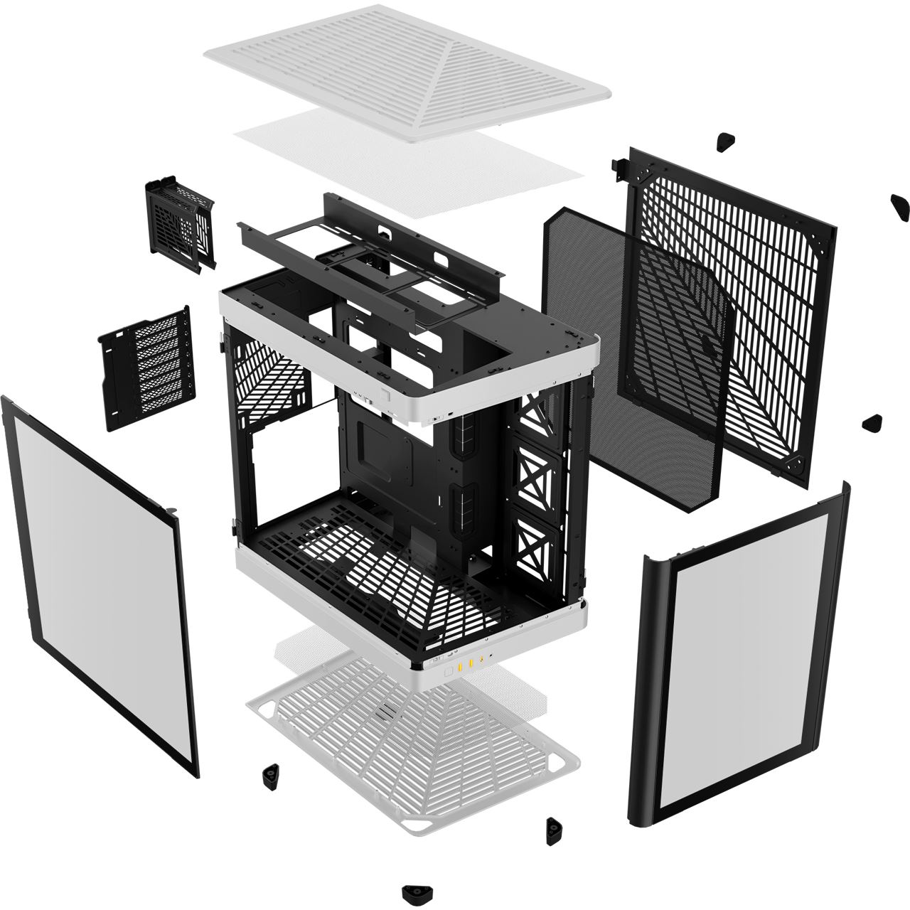 Gamdias Neso P1 BW Big Tower ohne Netzteil schwarz/weiss - Big Tower ...