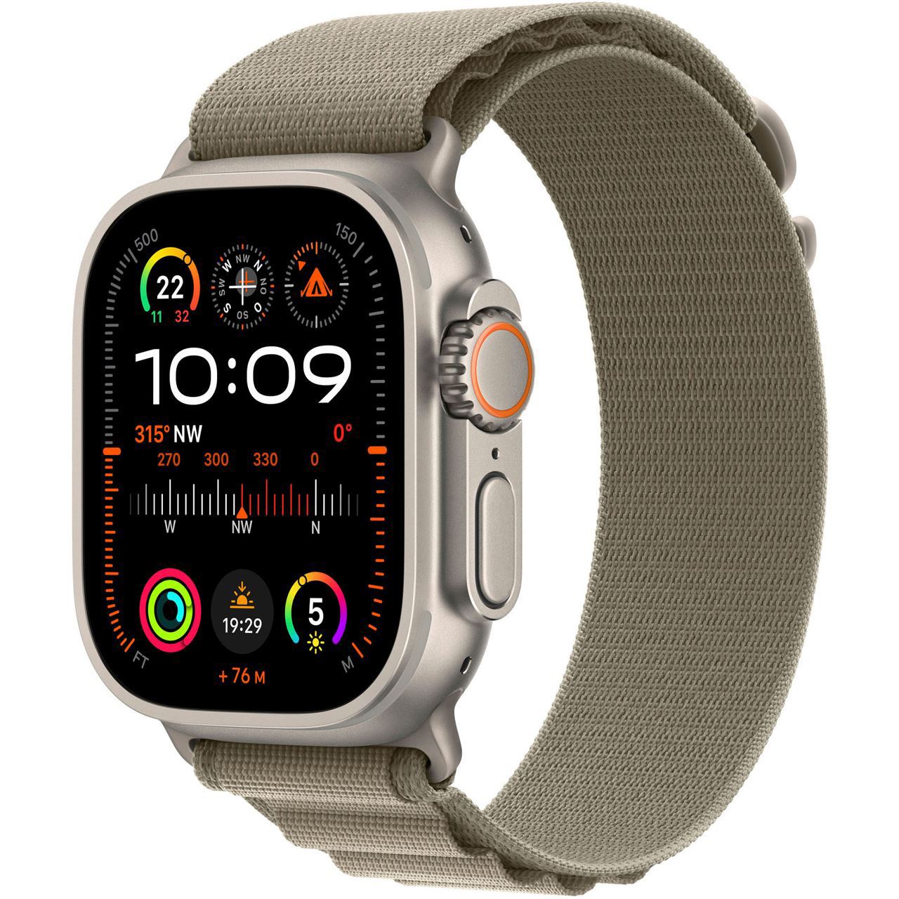 Apple Watch Ultra 2 GPS + Cellular, 49mm Titanium Case with Olive ...
