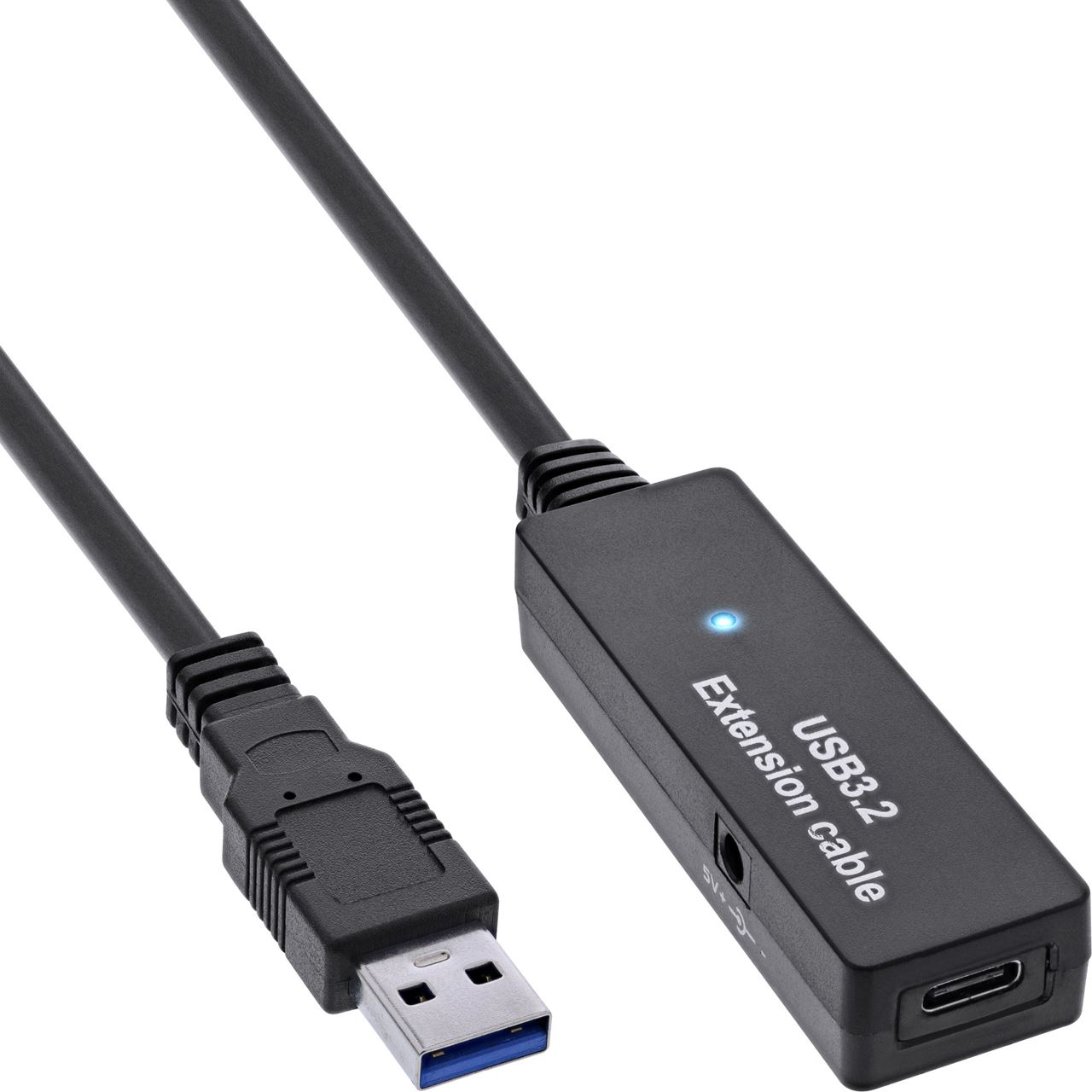 5.00m InLine USB3.2 Verlängerungskabel USB A Stecker auf USB C Buchse ...