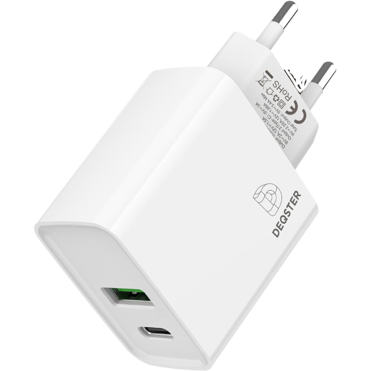 DEQSTER DOUBLE CHARGER USB-C 20W PD - Ladegeräte | Mindfactory.de