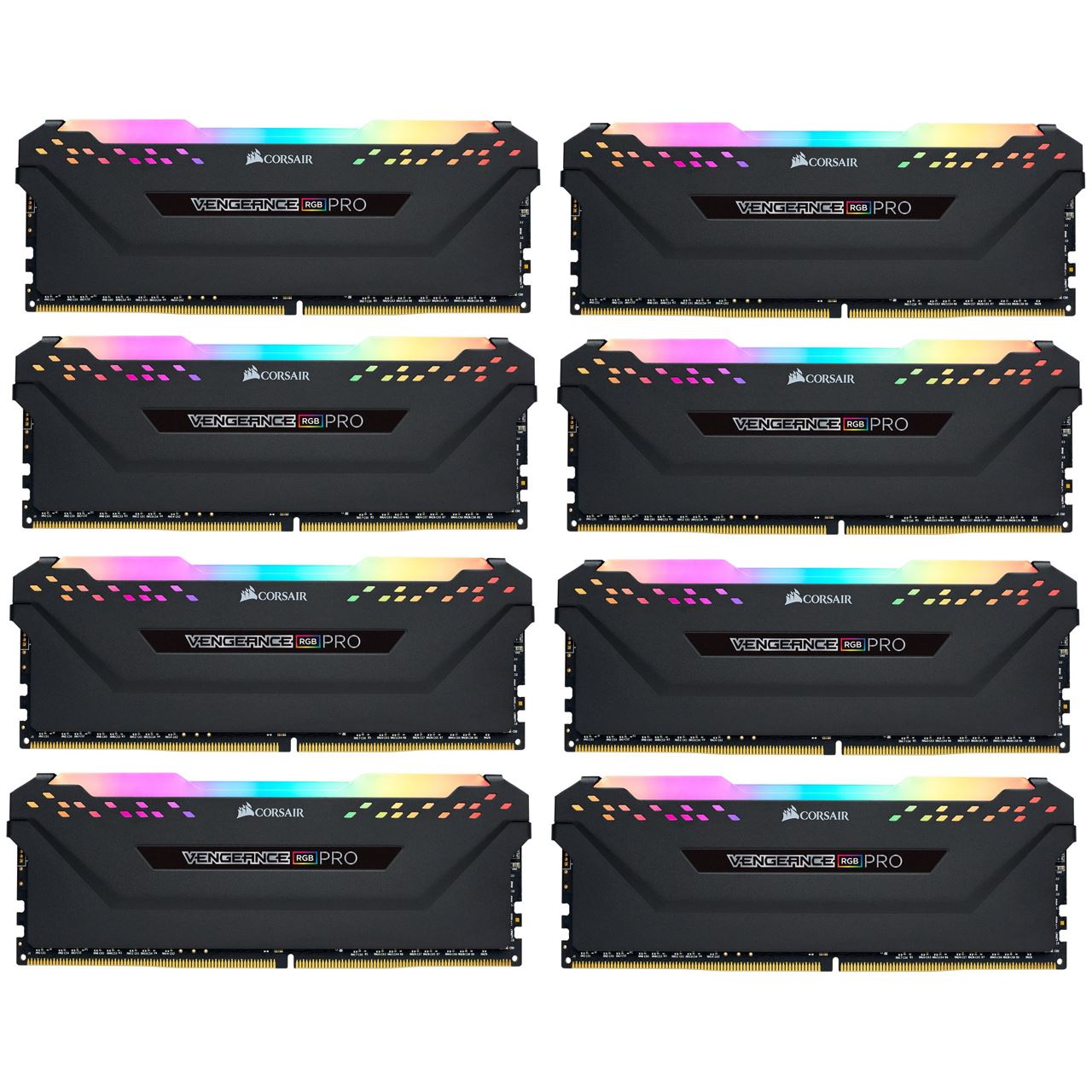 256GB Corsair Vengeance RGB PRO schwarz DDR4-3200 DIMM CL16 Octa Kit ...