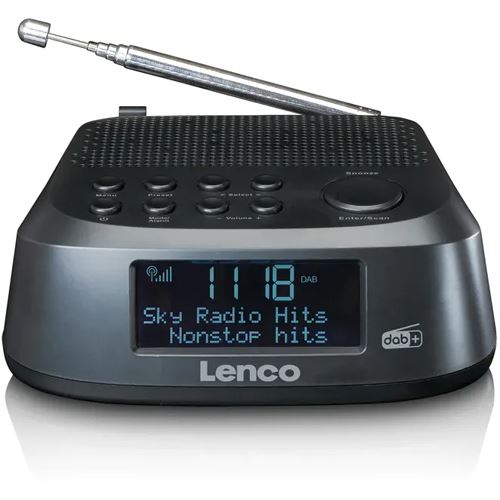 Lenco CR-605 Uhrenradio mit DAB+ schwarz - Radios | Mindfactory.de
