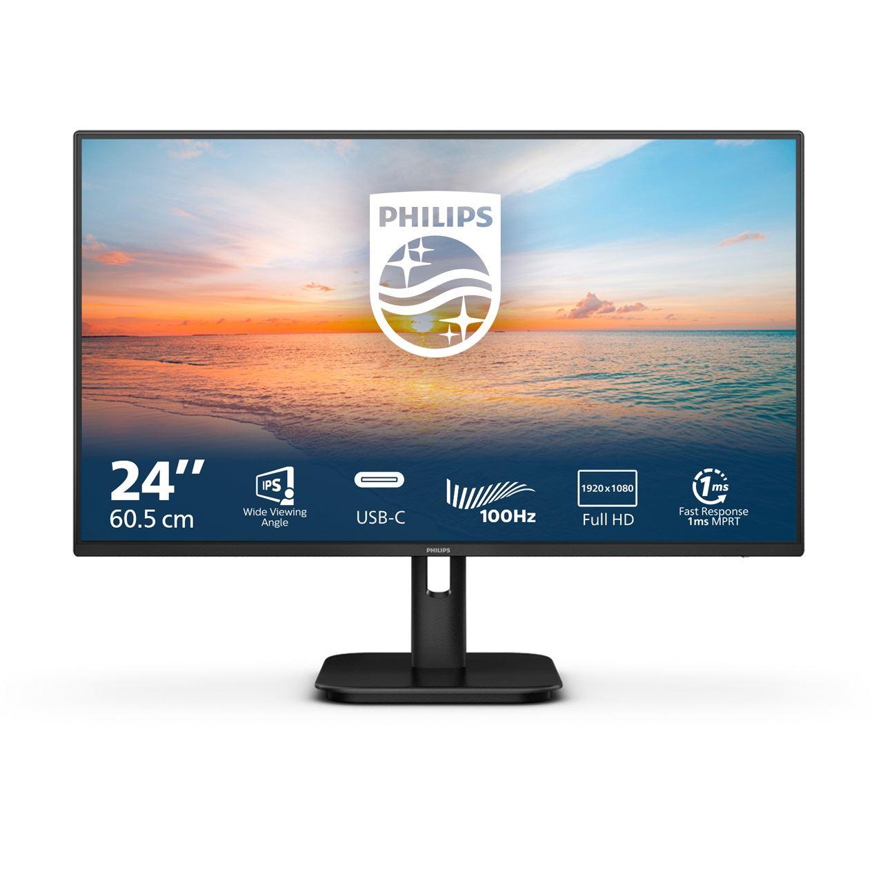 23,8" (60,47cm) Philips 24E1N1300A schwarz 1920x1080 1xUSB-Typ-C ...
